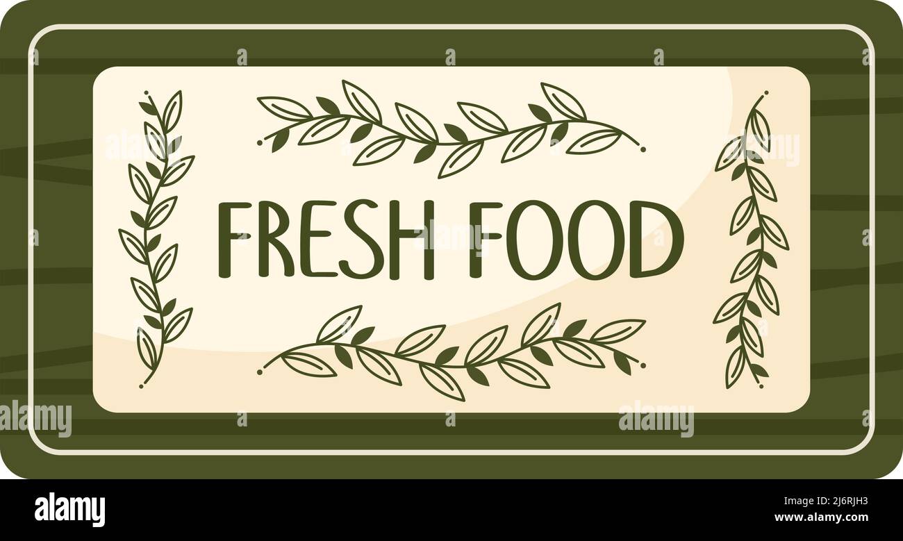 fresh food label Stock Vector Image & Art - Alamy