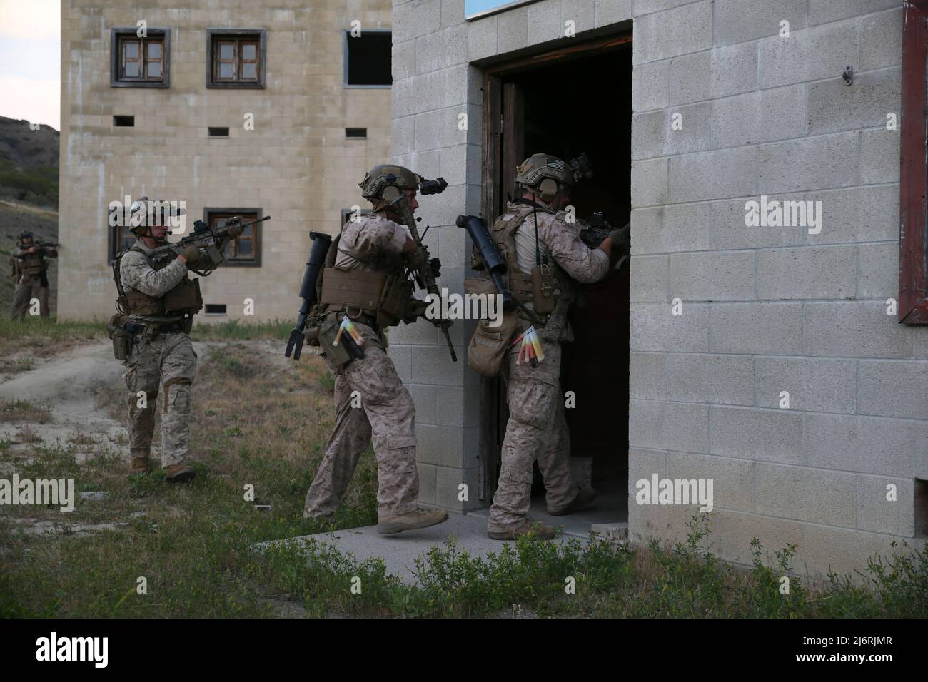 U.S. Marines with Maritime Raid Force, 13th Marine Expeditionary Unit ...