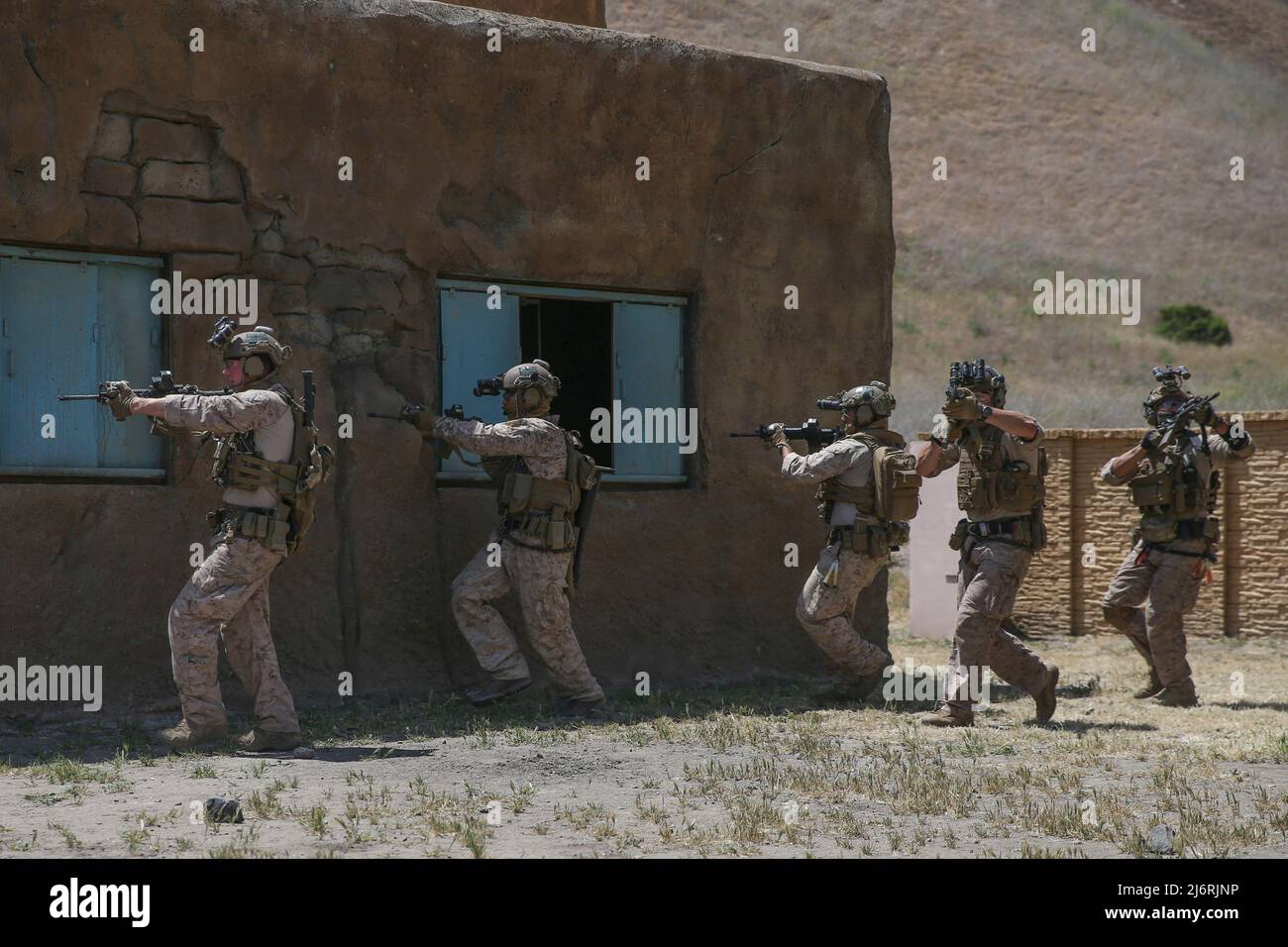 U.S. Marines with Maritime Raid Force, 13th Marine Expeditionary Unit ...
