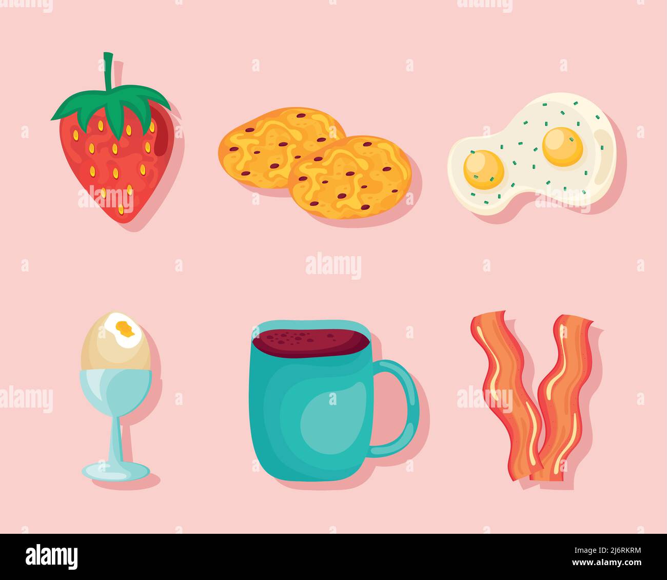 six breakfast menu icons Stock Vector Image & Art - Alamy