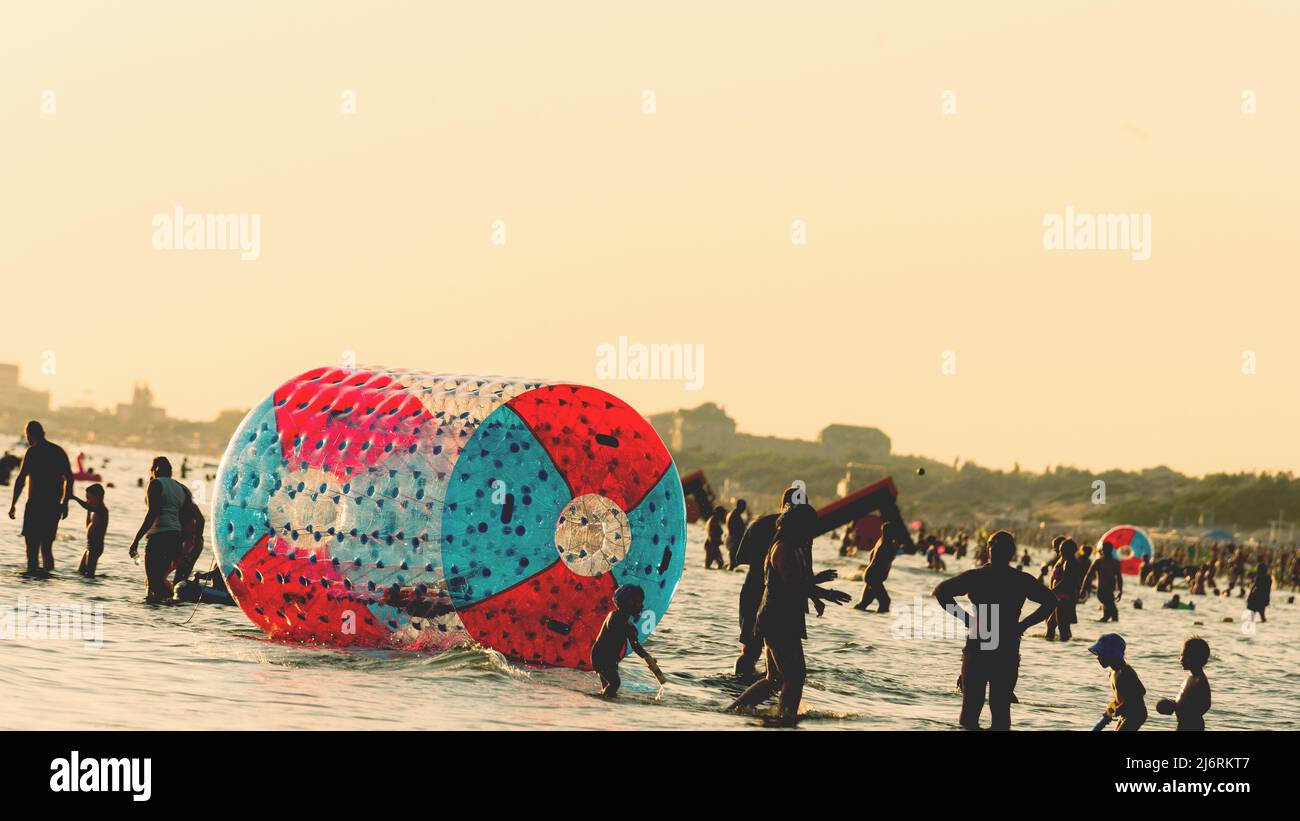 extremal water amusements at public beach Stock Photo - Alamy
