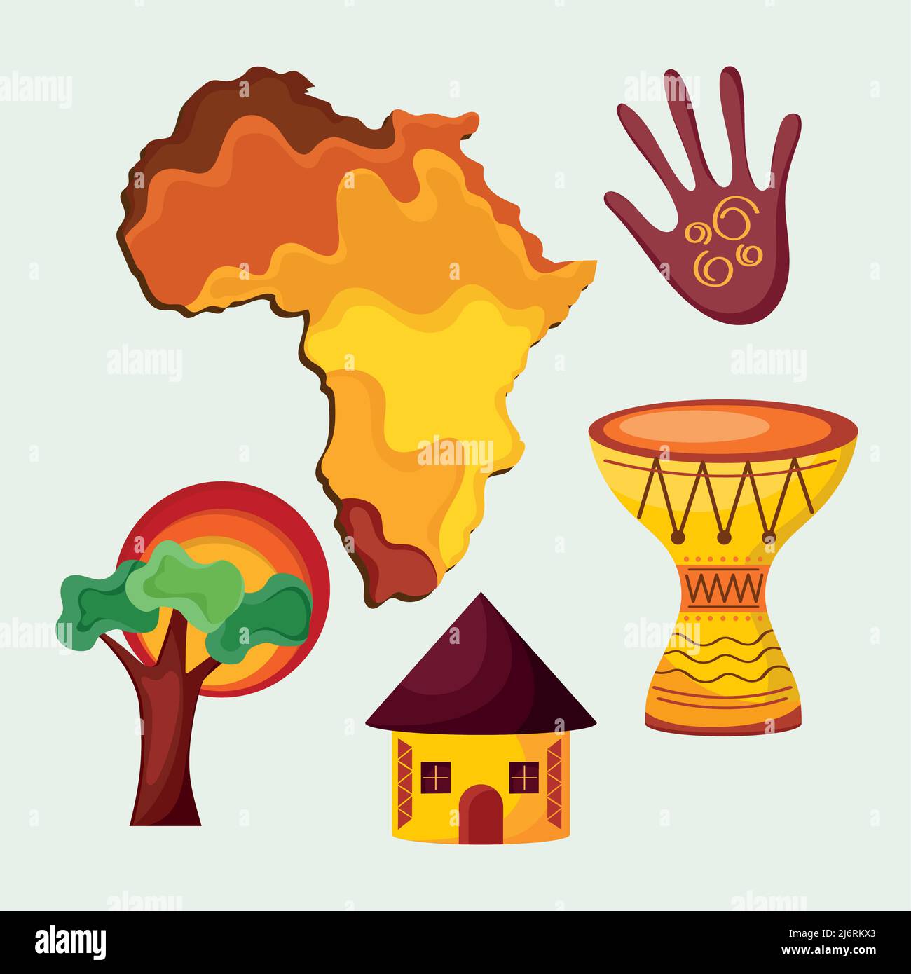 five african culture icons Stock Vector Image & Art - Alamy