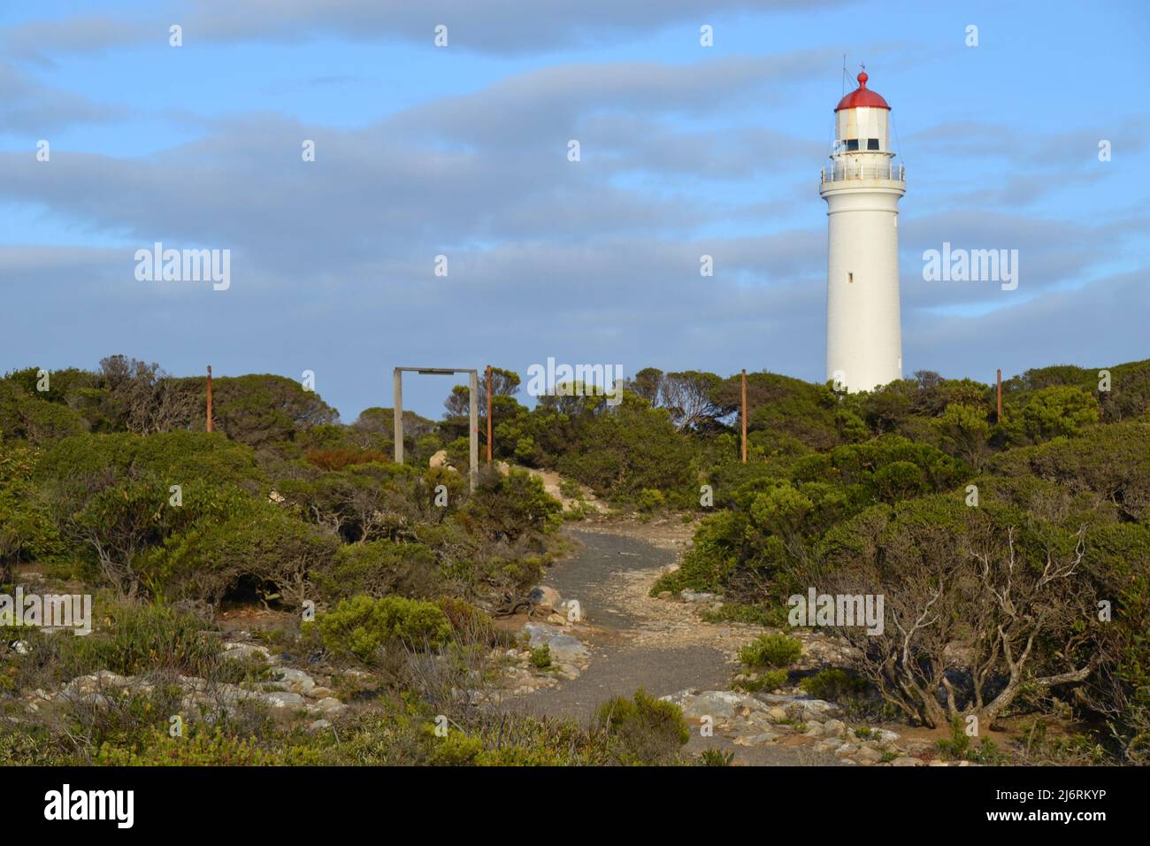 Hiking trail, track or path leading to the lighthouse at Cape Nelson in ...