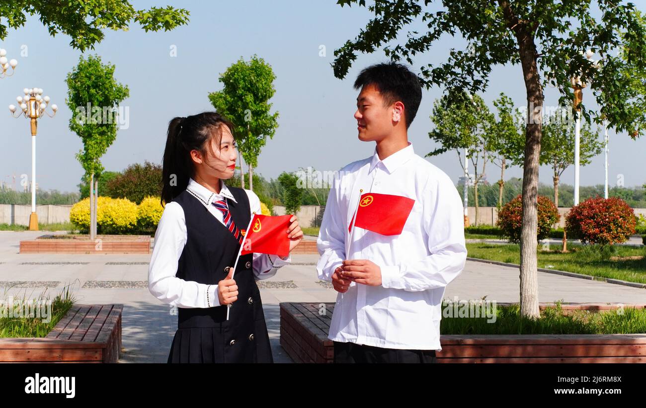 DEZHOU, CHINA - MAY 3, 2022 - Students of Dezhou University in Shandong ...