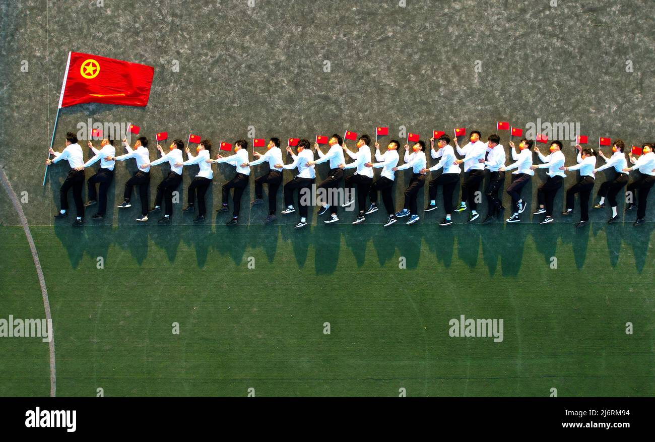 DEZHOU, CHINA - MAY 3, 2022 - Students of Dezhou University in Shandong ...