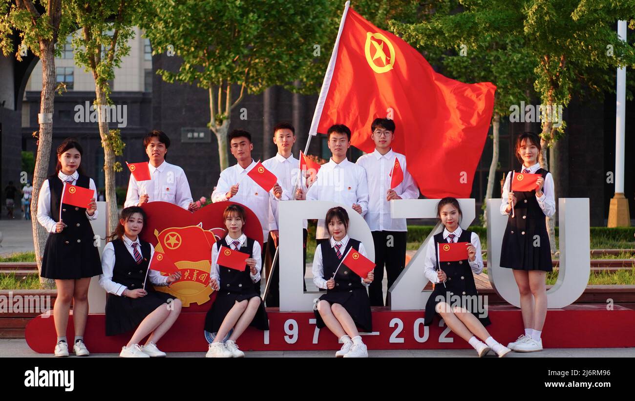 DEZHOU, CHINA - MAY 3, 2022 - Students of Dezhou University in Shandong ...