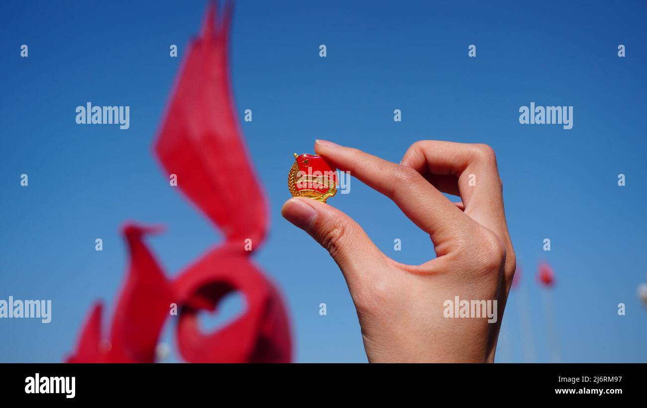 DEZHOU, CHINA - MAY 3, 2022 - Students of Dezhou University in Shandong ...
