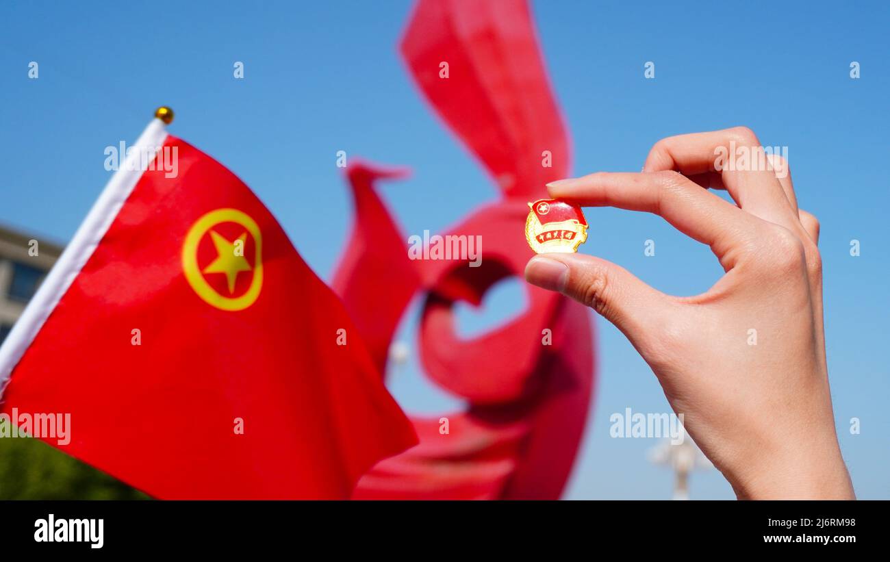 DEZHOU, CHINA - MAY 3, 2022 - Students of Dezhou University in Shandong ...