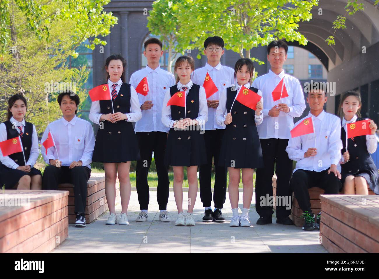 DEZHOU, CHINA - MAY 3, 2022 - Students of Dezhou University in Shandong ...