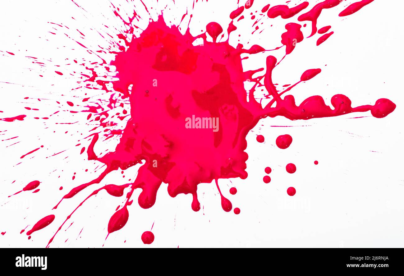 Red blot isolated on white Stock Photo - Alamy