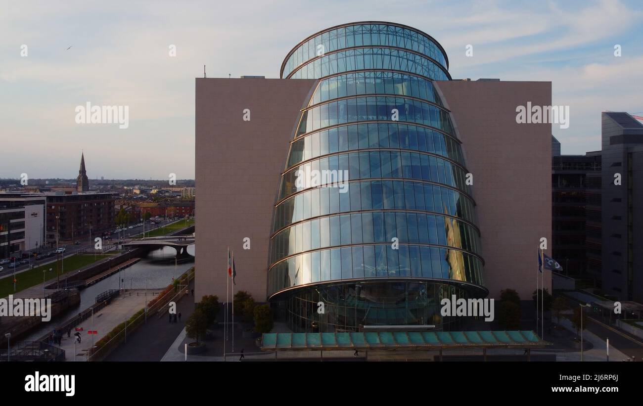 The Convention Centre Dublin aerial view Stock Photo - Alamy