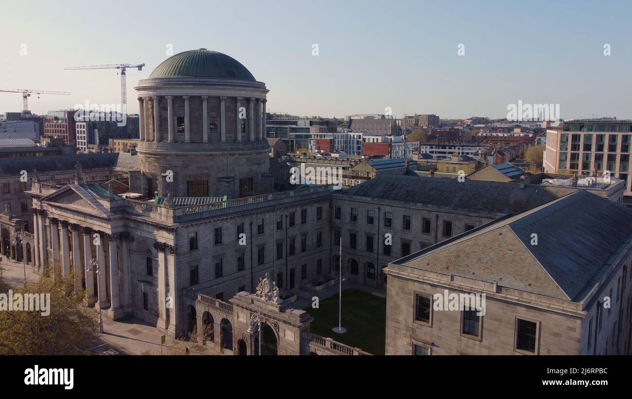 Four Courts in Dublin - aerial view Stock Photo - Alamy