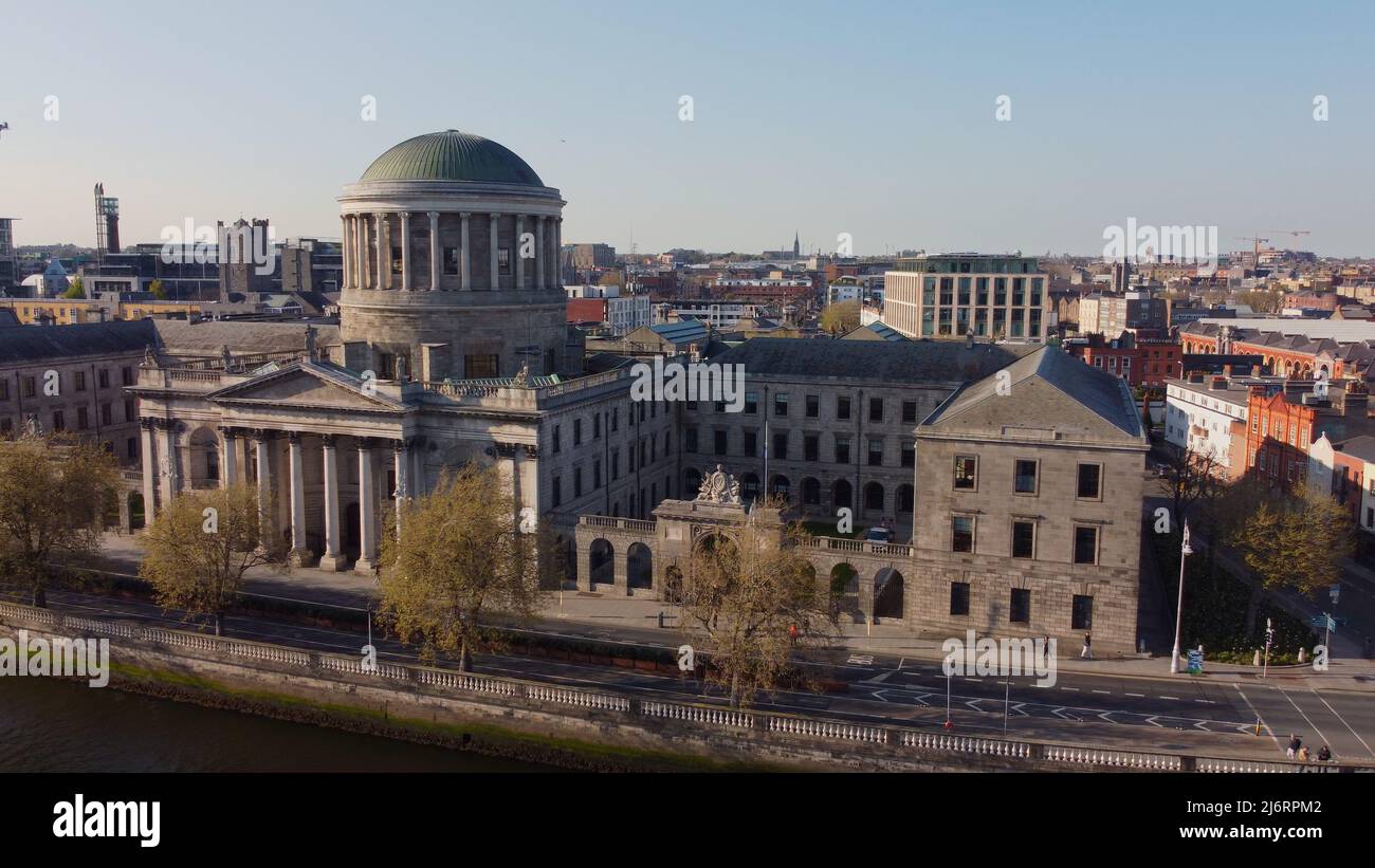 Four Courts in Dublin - aerial view Stock Photo - Alamy