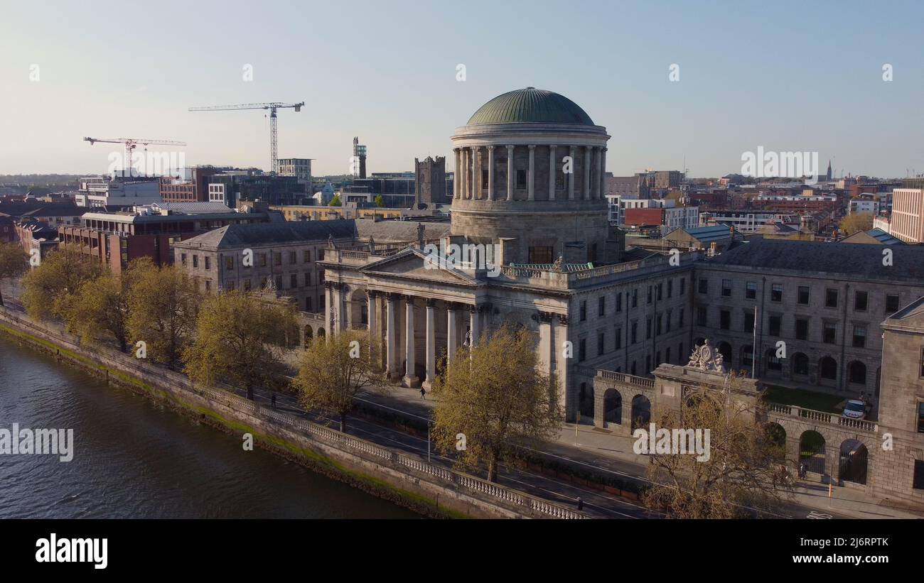 Four Courts in Dublin - aerial view Stock Photo - Alamy