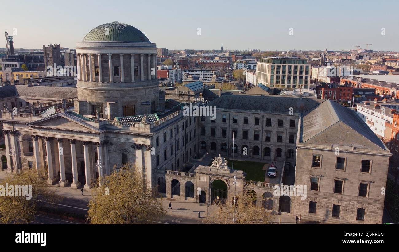 Four Courts in Dublin - aerial view Stock Photo - Alamy