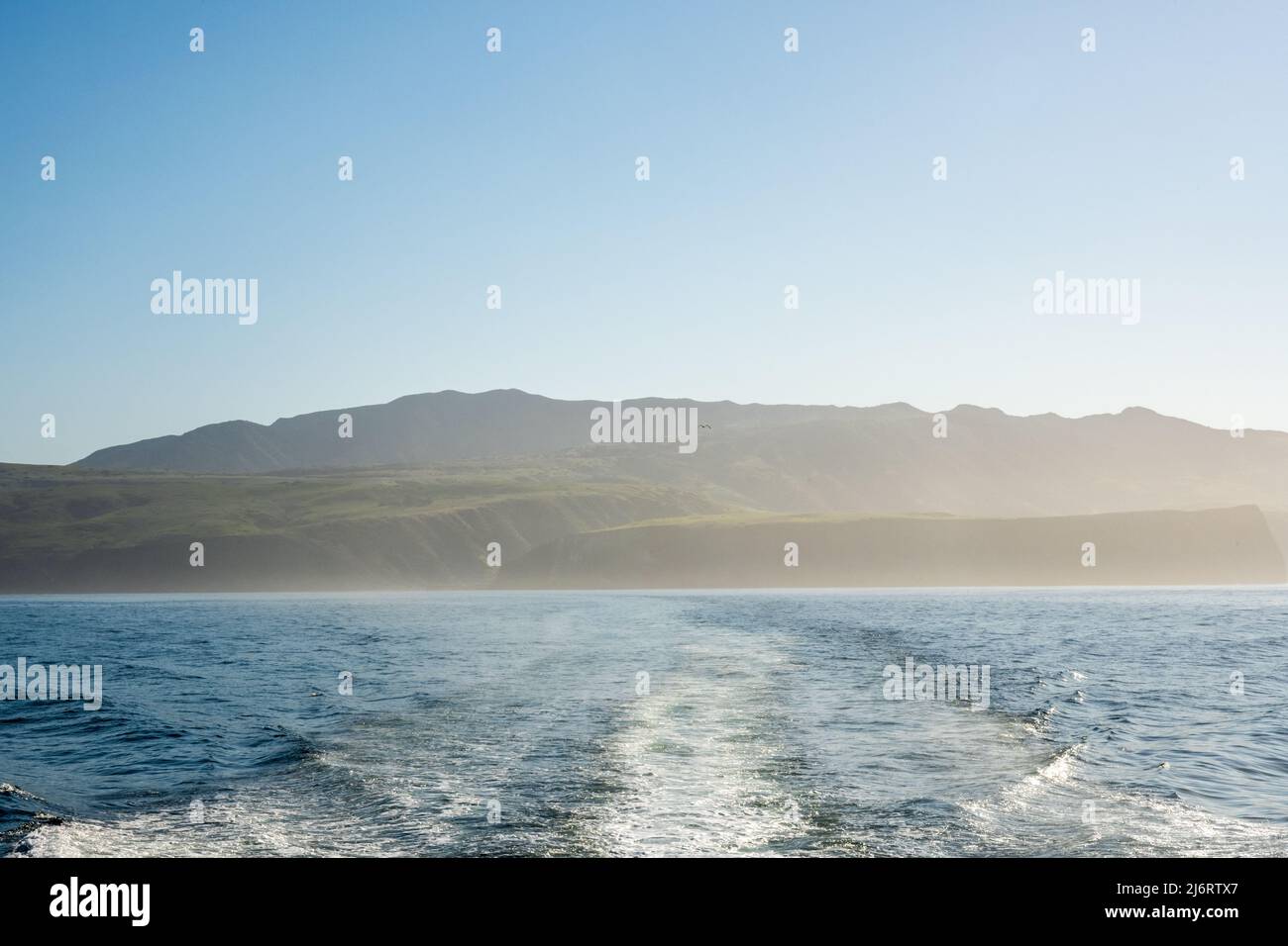 Santa Cruz Island Fading Into Afternoon Haze in the Channel Islands ...