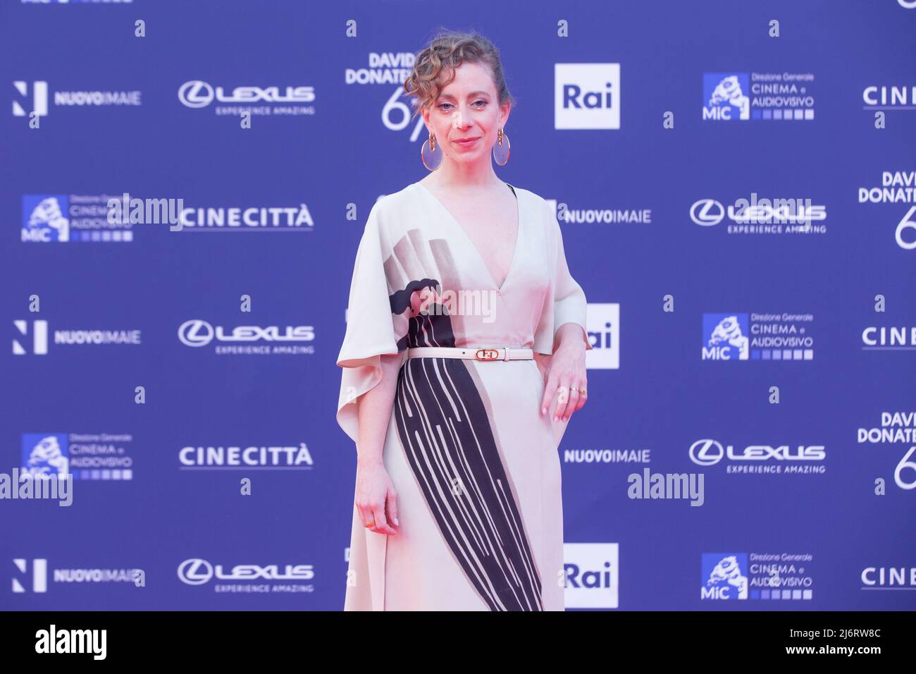 Laura Samani attends the red carpet of David di Donatello 2022 awards ...