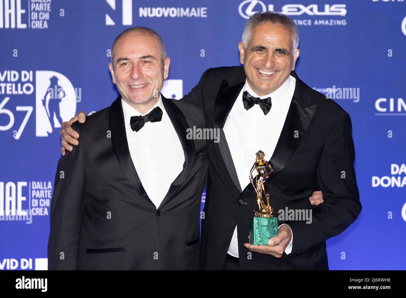Rome, Italy, May 3, 2022 - Bruno Oliviero and Leonardo Di Costanzo pose ...