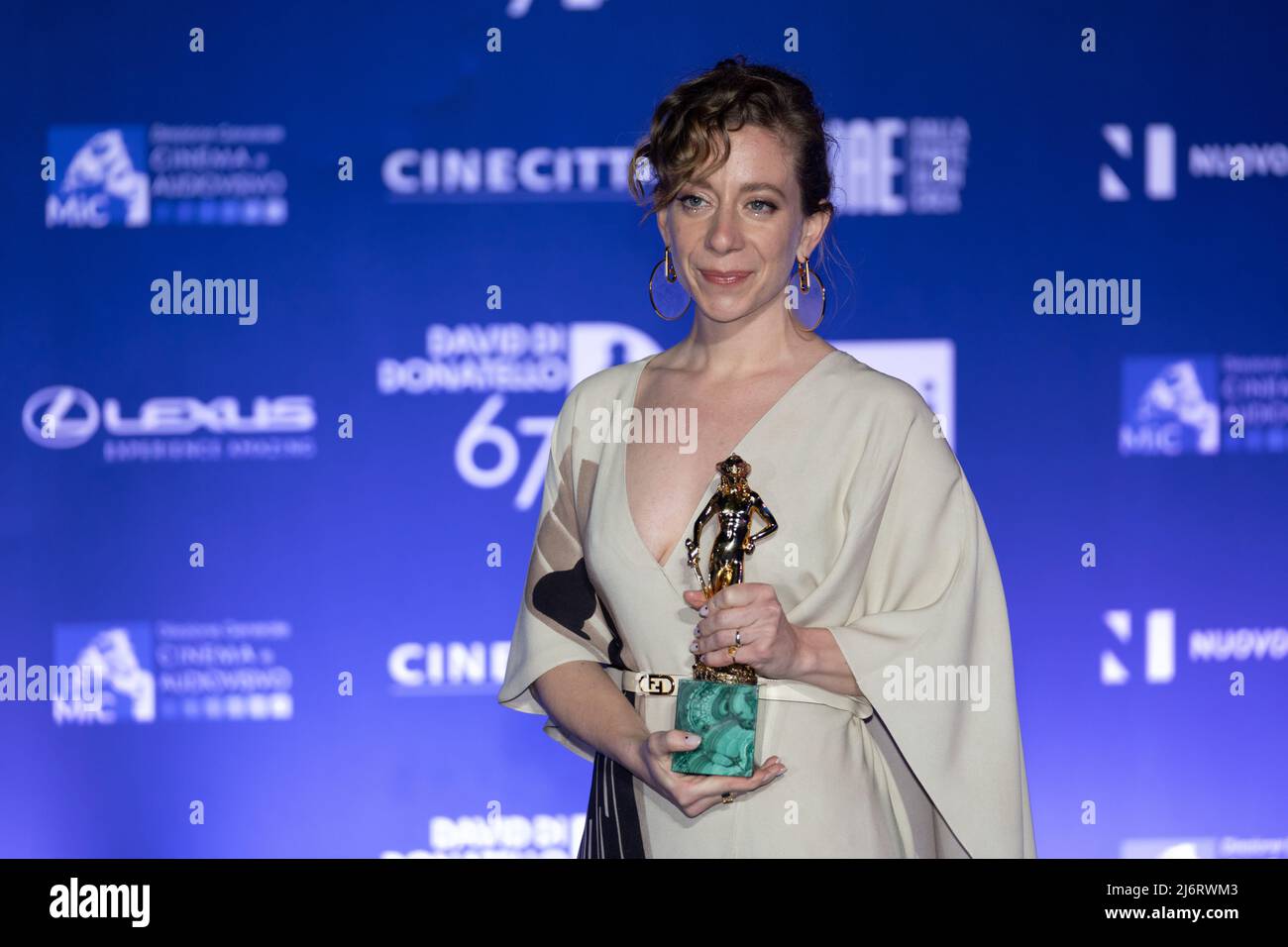 Rome, Italy, May 3, 2022 - Laura Samani poses with the David di ...