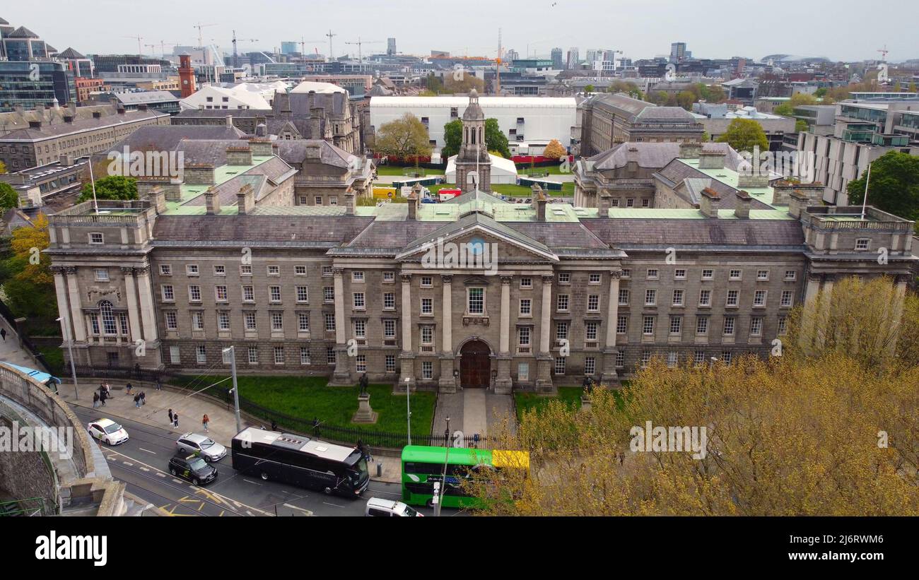 Dublin trinity college aerial hi-res stock photography and images - Alamy