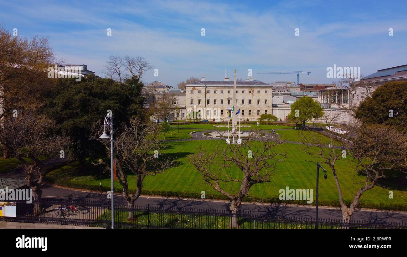 Leinster House in Dublin - the Irish Government Building from above ...