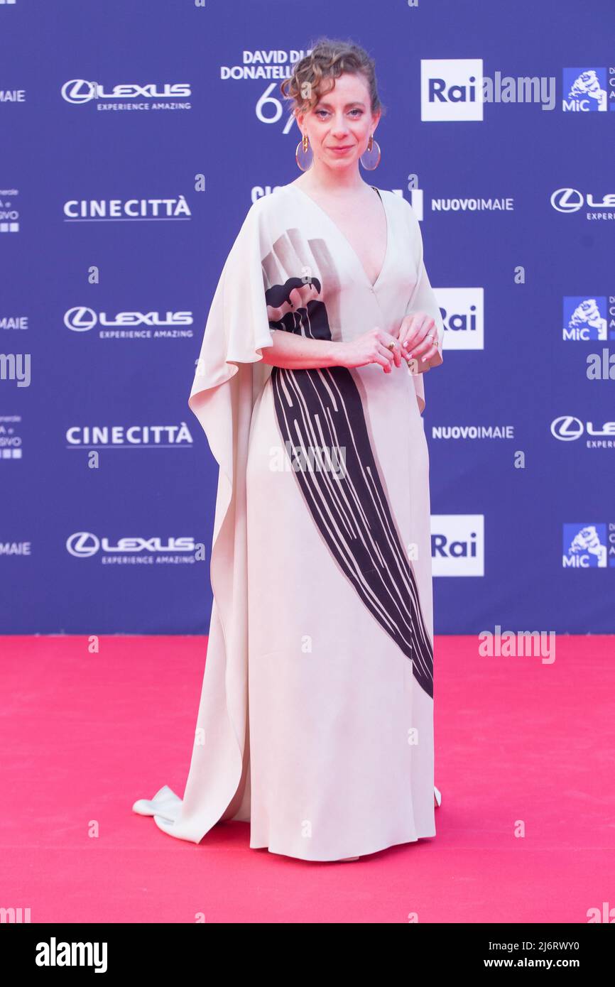 Laura Samani attends the red carpet of David di Donatello 2022 awards ...