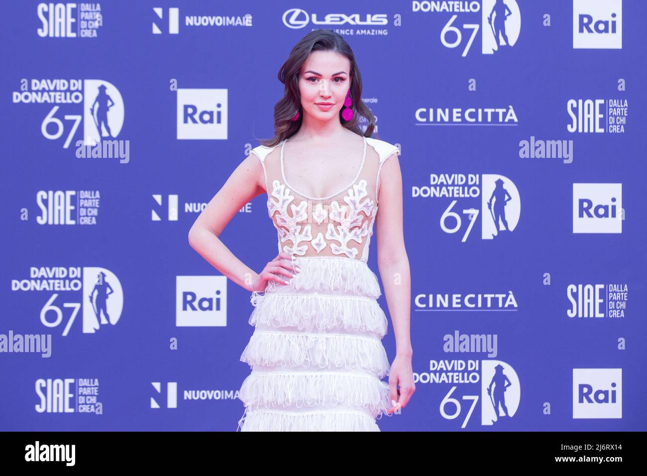 Francesca Tizzano attends the red carpet of David di Donatello 2022 ...
