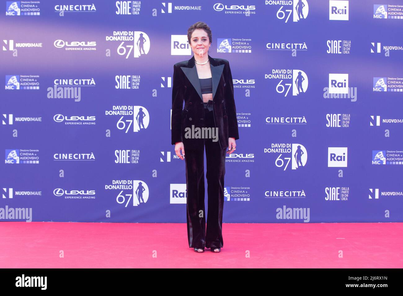 Vanessa Scalera attends the red carpet of David di Donatello 2022 ...