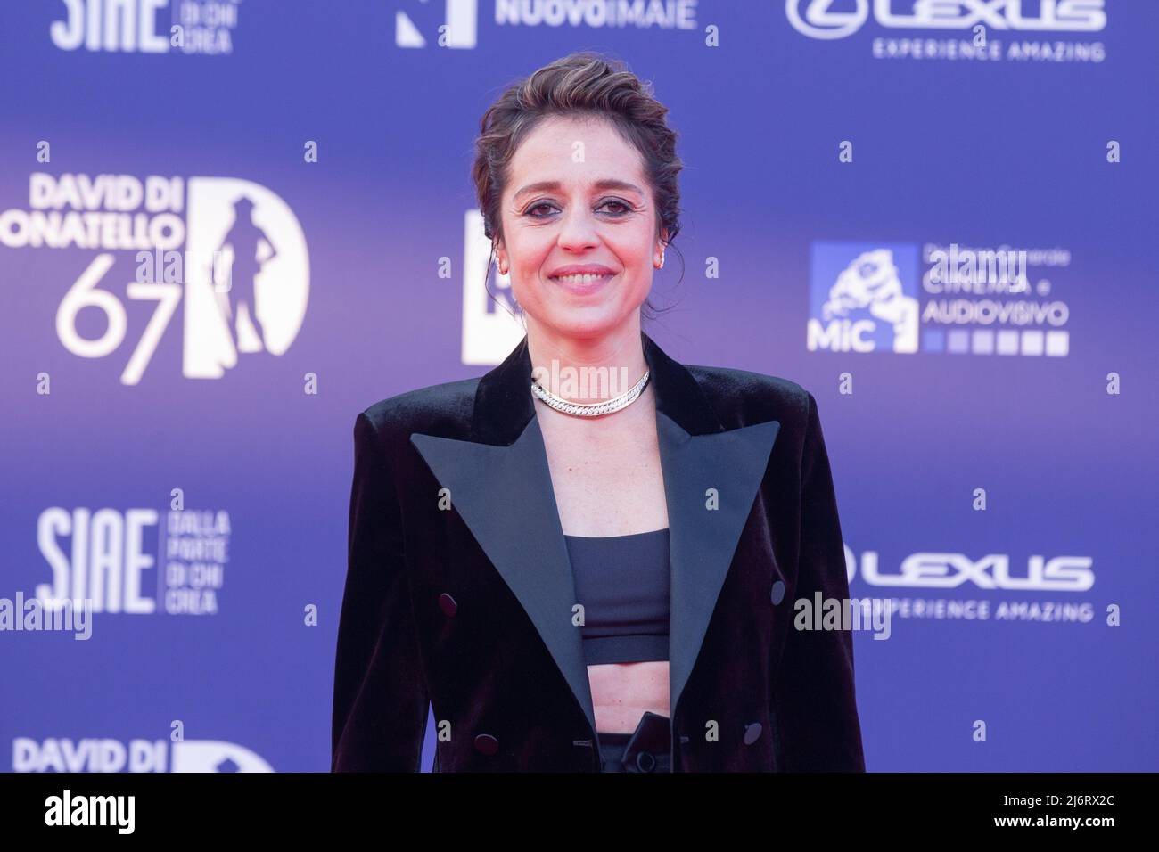 Vanessa Scalera attends the red carpet of David di Donatello 2022 ...