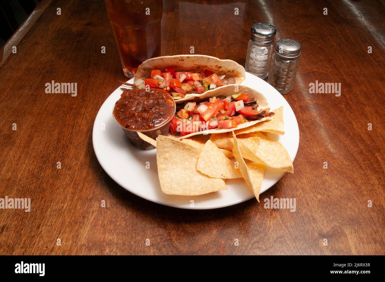 Authentic tex mex mexican cuisine known as steak tacos Stock Photo - Alamy
