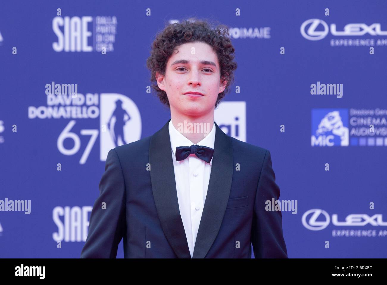 Filippo Scotti attends the red carpet of David di Donatello 2022 awards ...