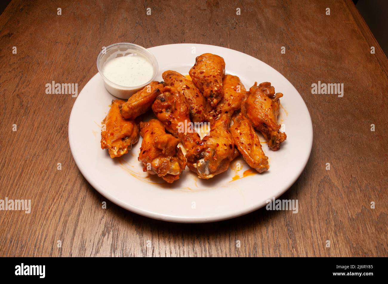 Authentic American cuisine food best known as buffalo hot wings Stock ...