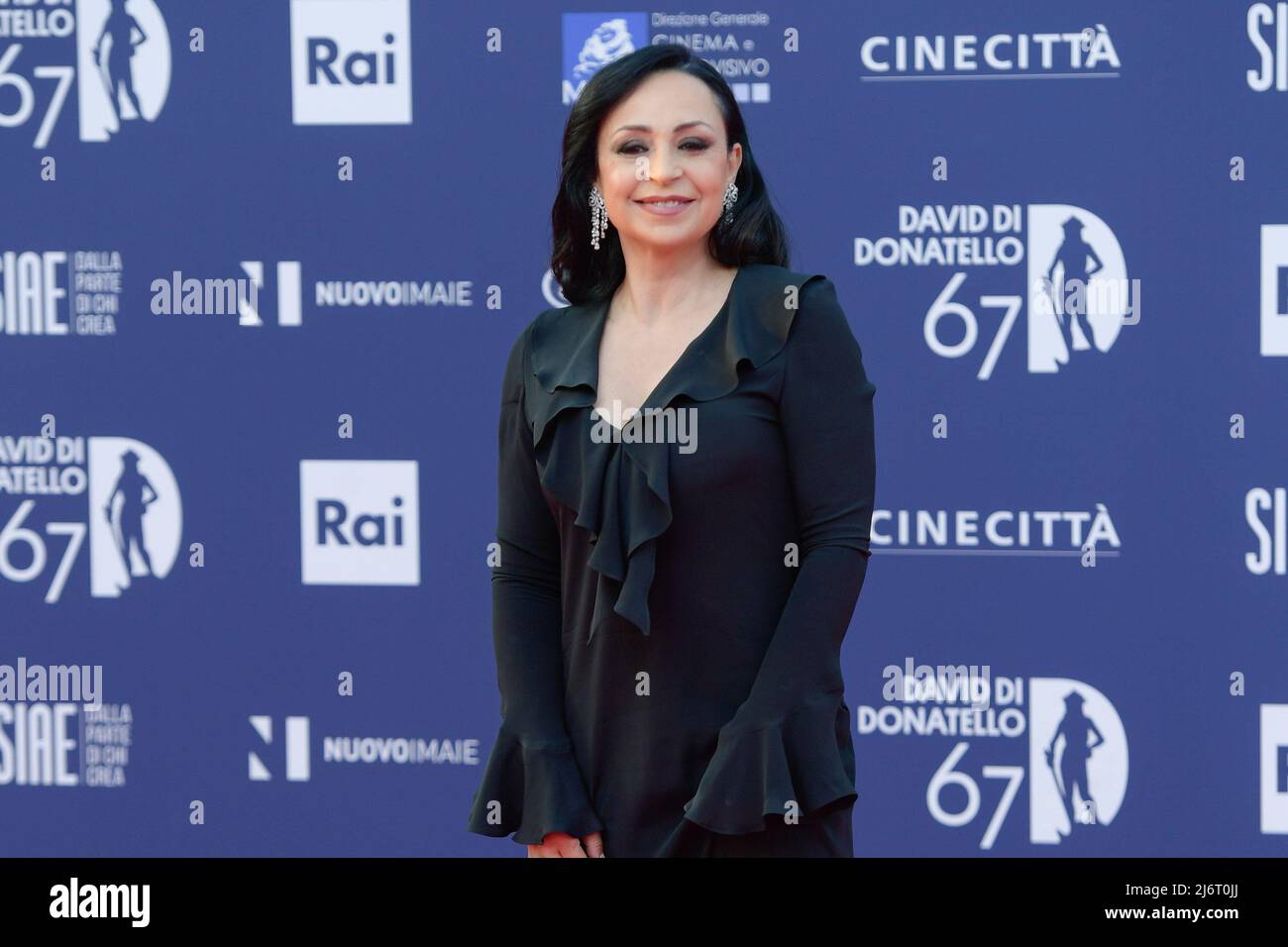 Maria Nazionale attends the red carpet of the 67th Premi David di ...