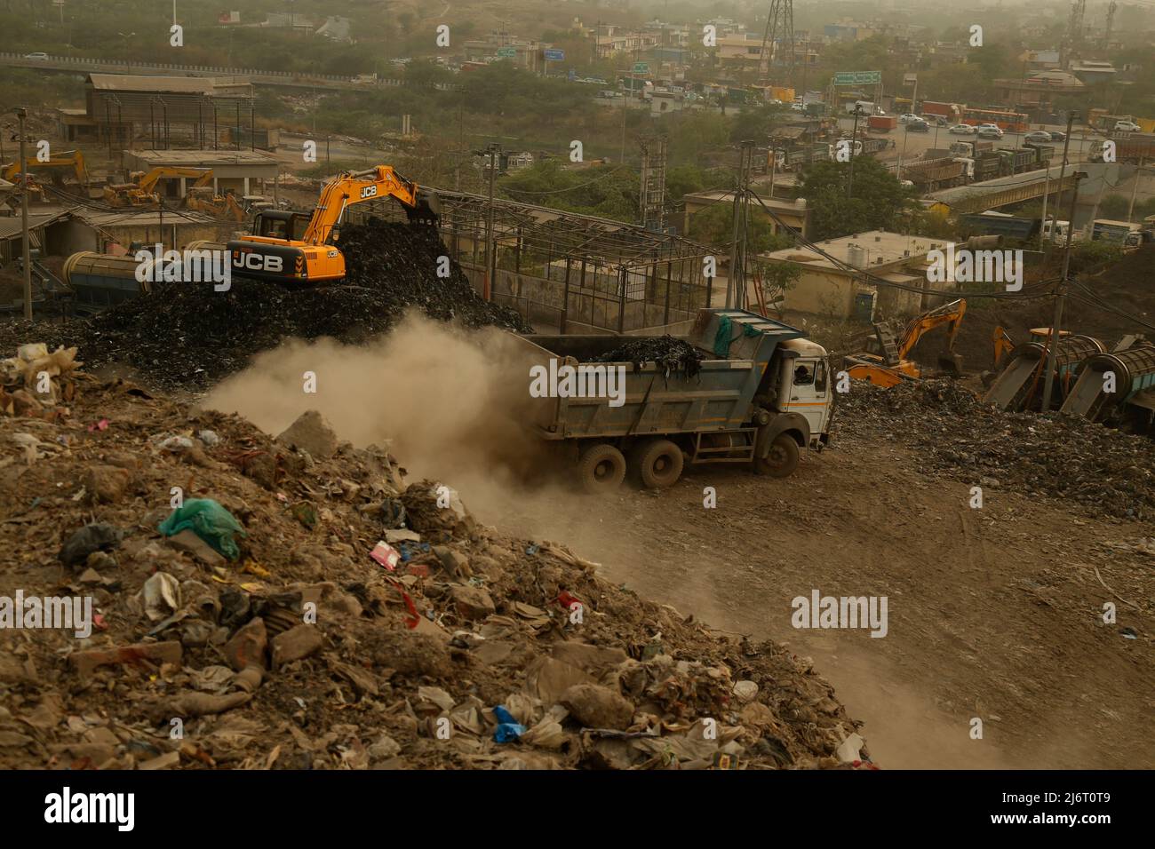 May 3, 2022, Delhi, Delhi, India: Garbage dumping at the Bhalswa ...