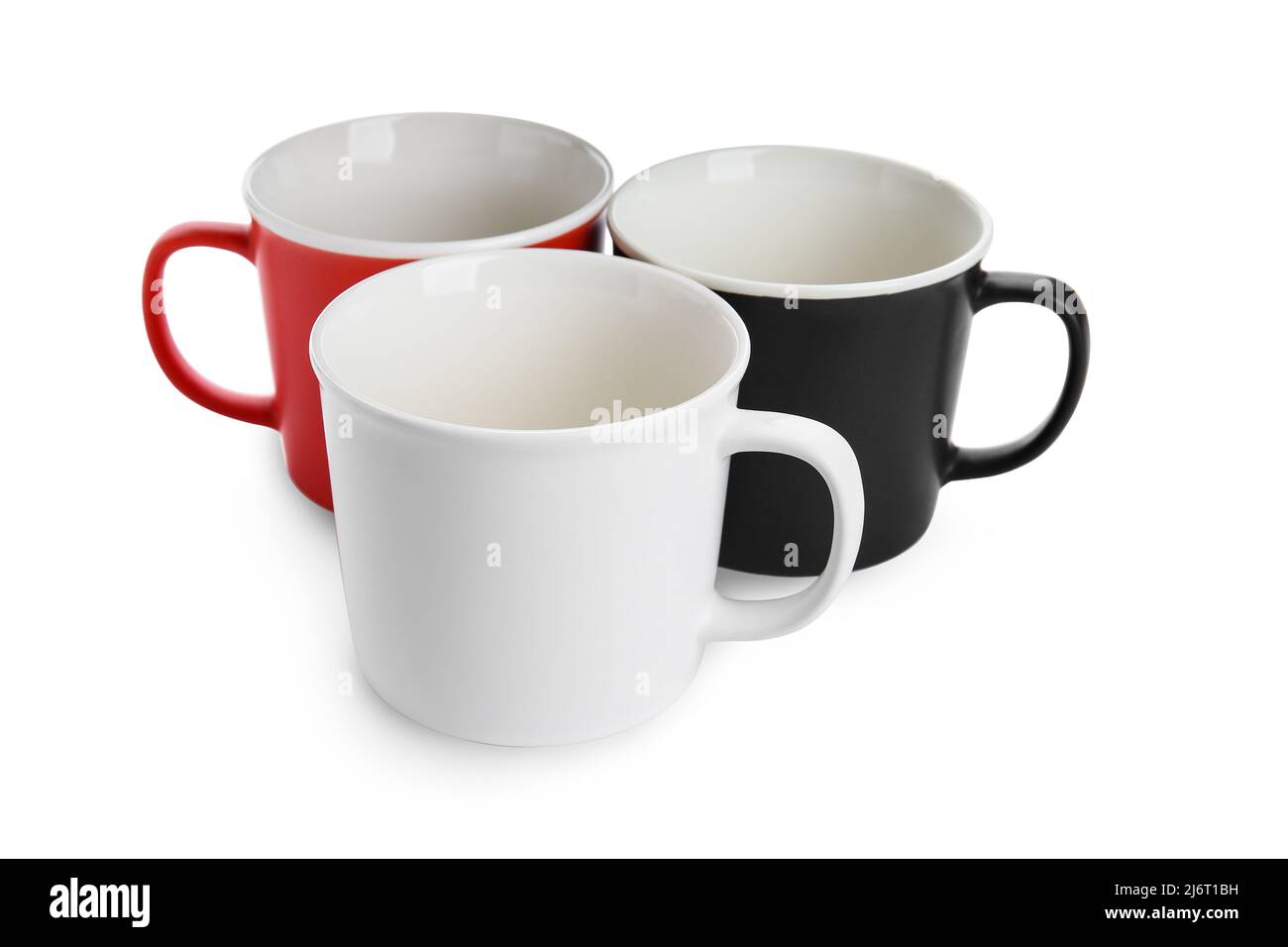 Different cups isolated on white background Stock Photo - Alamy