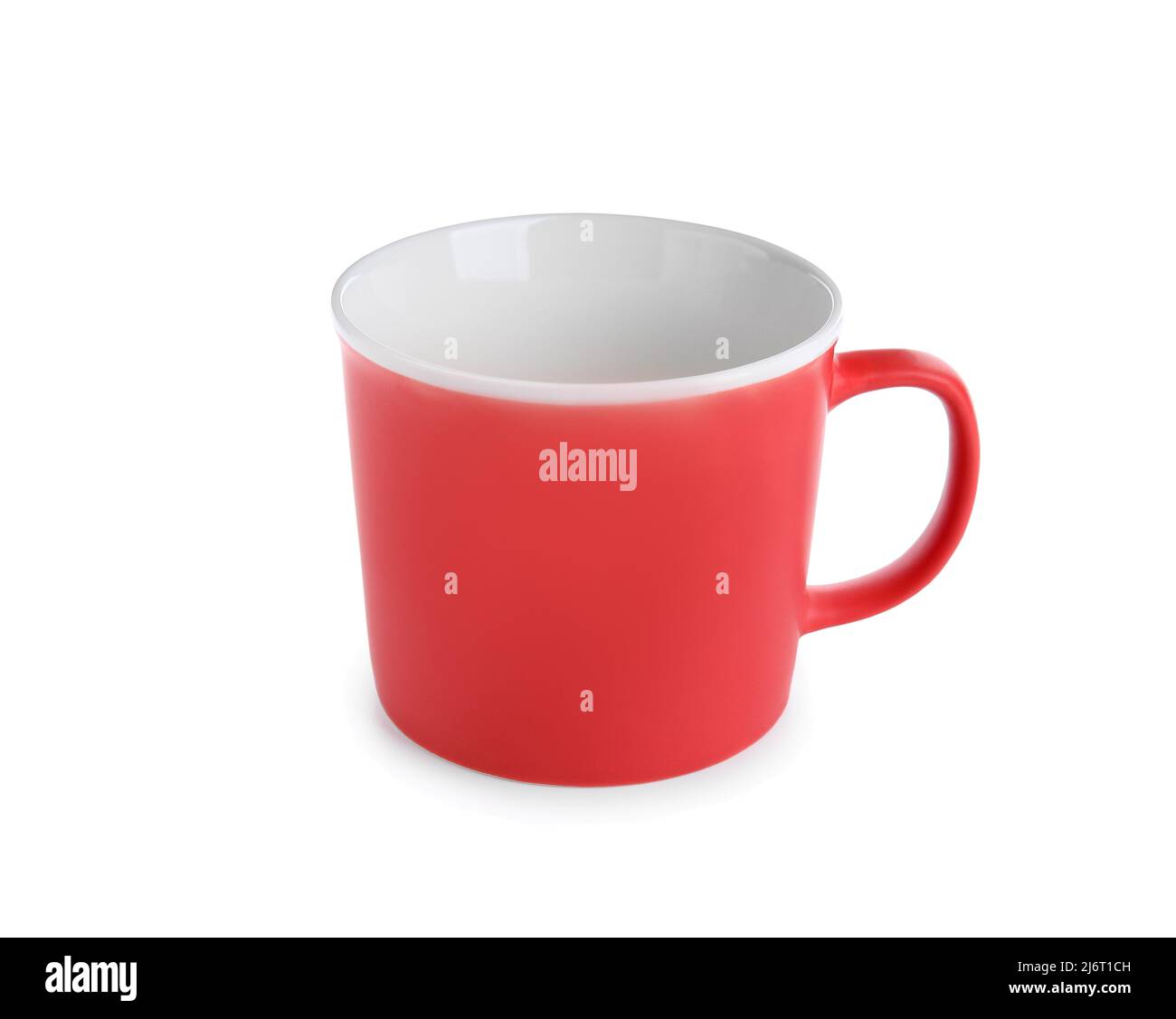 Red cup on white background Stock Photo - Alamy