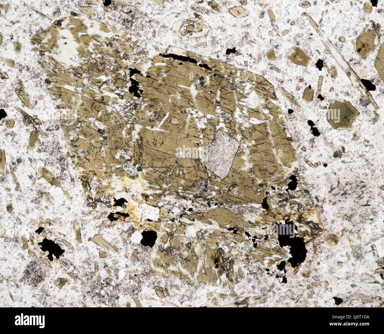 Basalt, light micrograph Stock Photo - Alamy