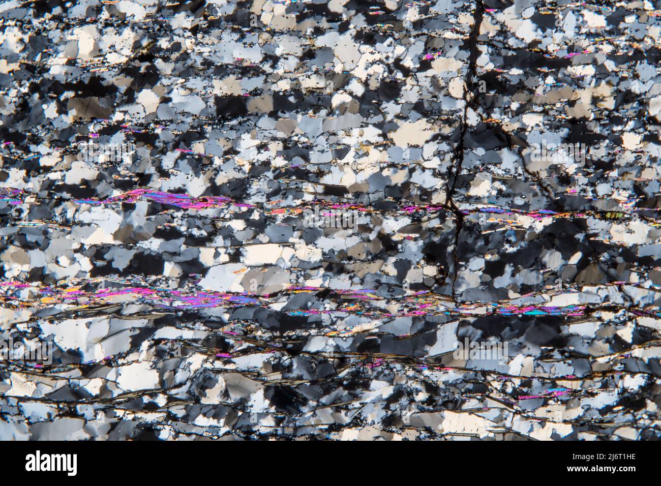 Gneiss, light micrograph Stock Photo - Alamy