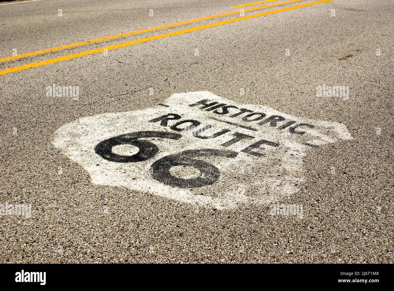 Historic Route 66 shield Stock Photo - Alamy