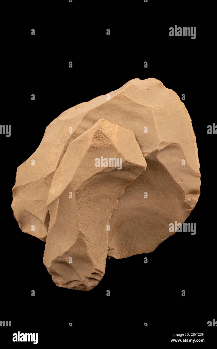 Technique for creating a flint tool Stock Photo - Alamy