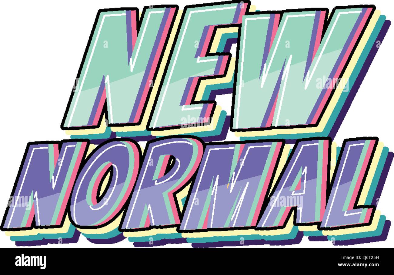 New normal hand drawn lettering logo illustration Stock Vector Image ...