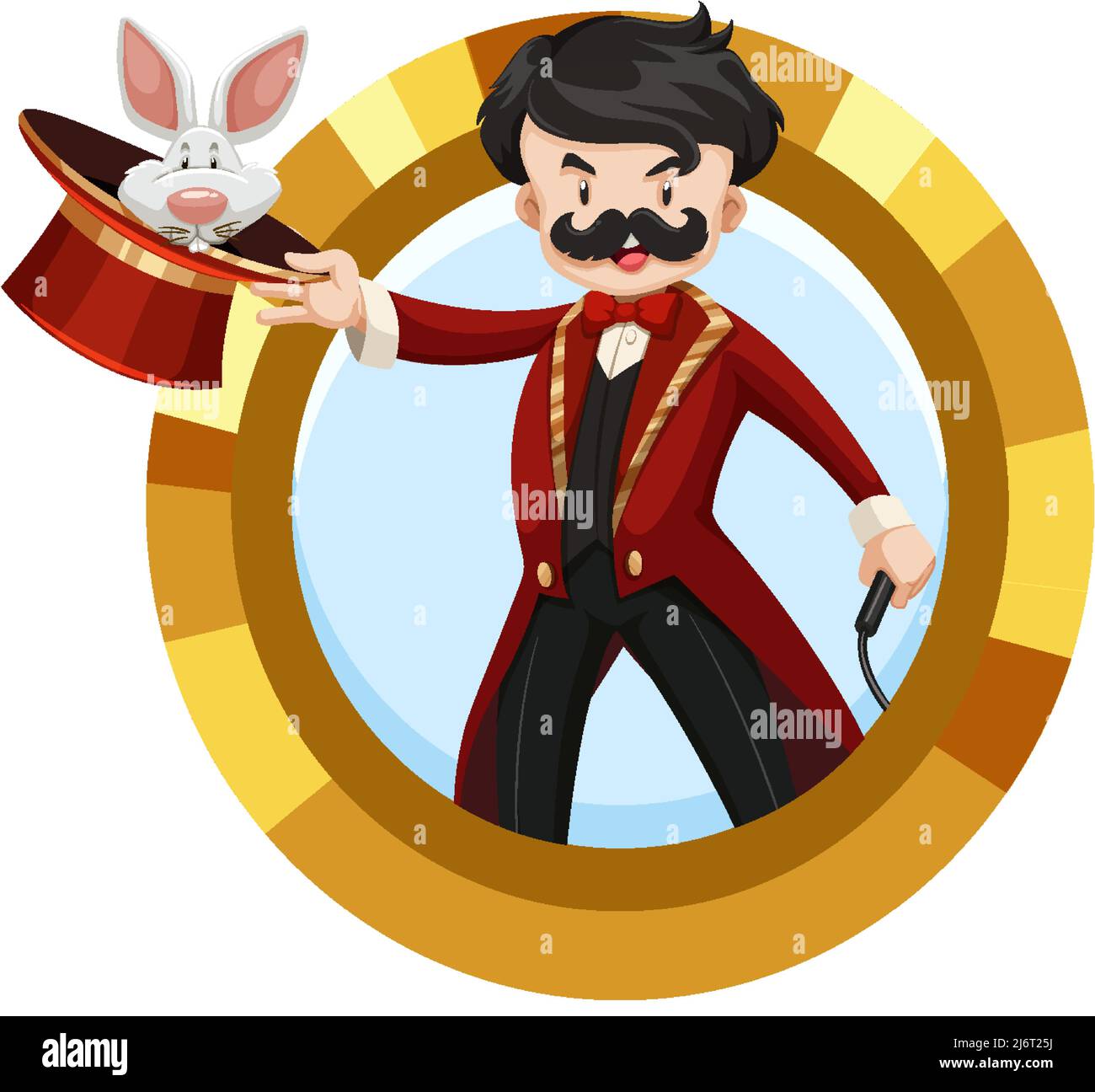 Magician man cartoon character illustration Stock Vector Image & Art ...