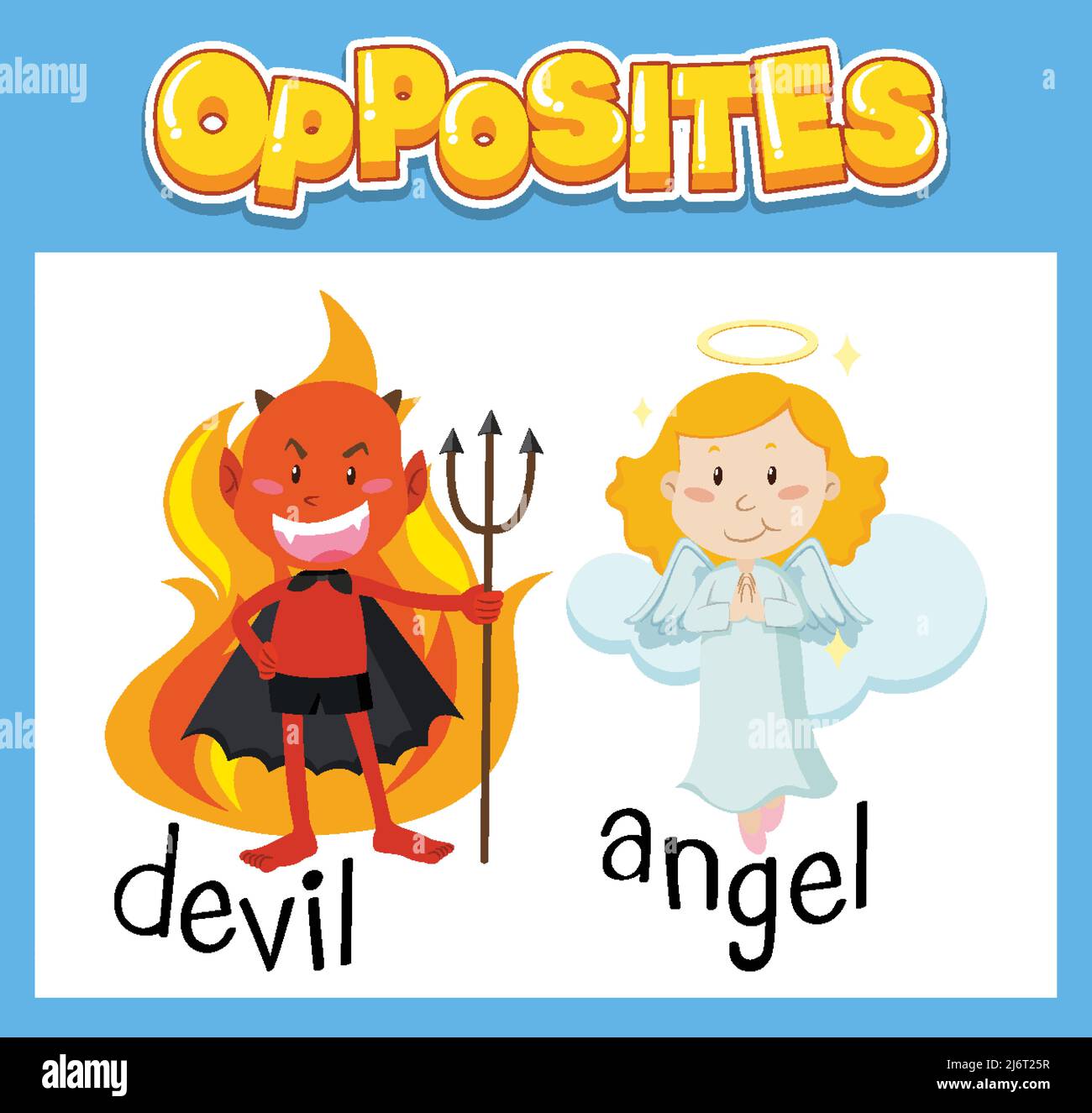Kids angel and devil Stock Vector Images - Alamy