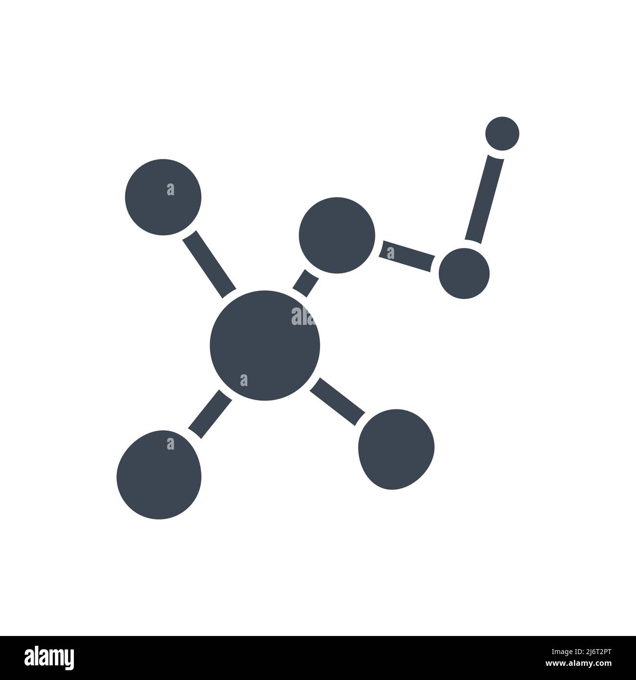Molecule related vector glyph icon. Molecule sign. Isolated on white ...