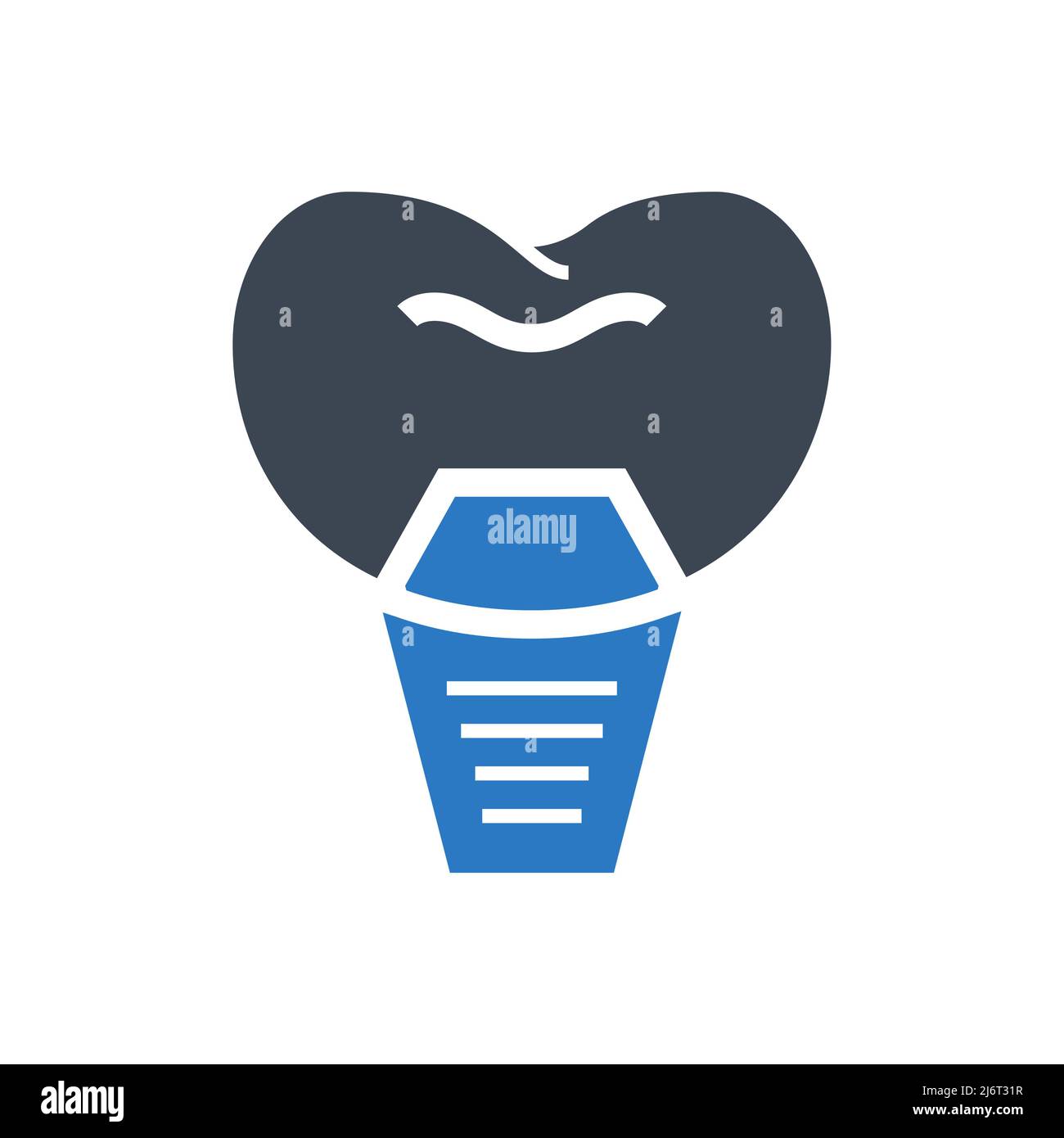 Implant Dentistry Glyph Icon. Implant Sign Related Vector Solid Icon ...