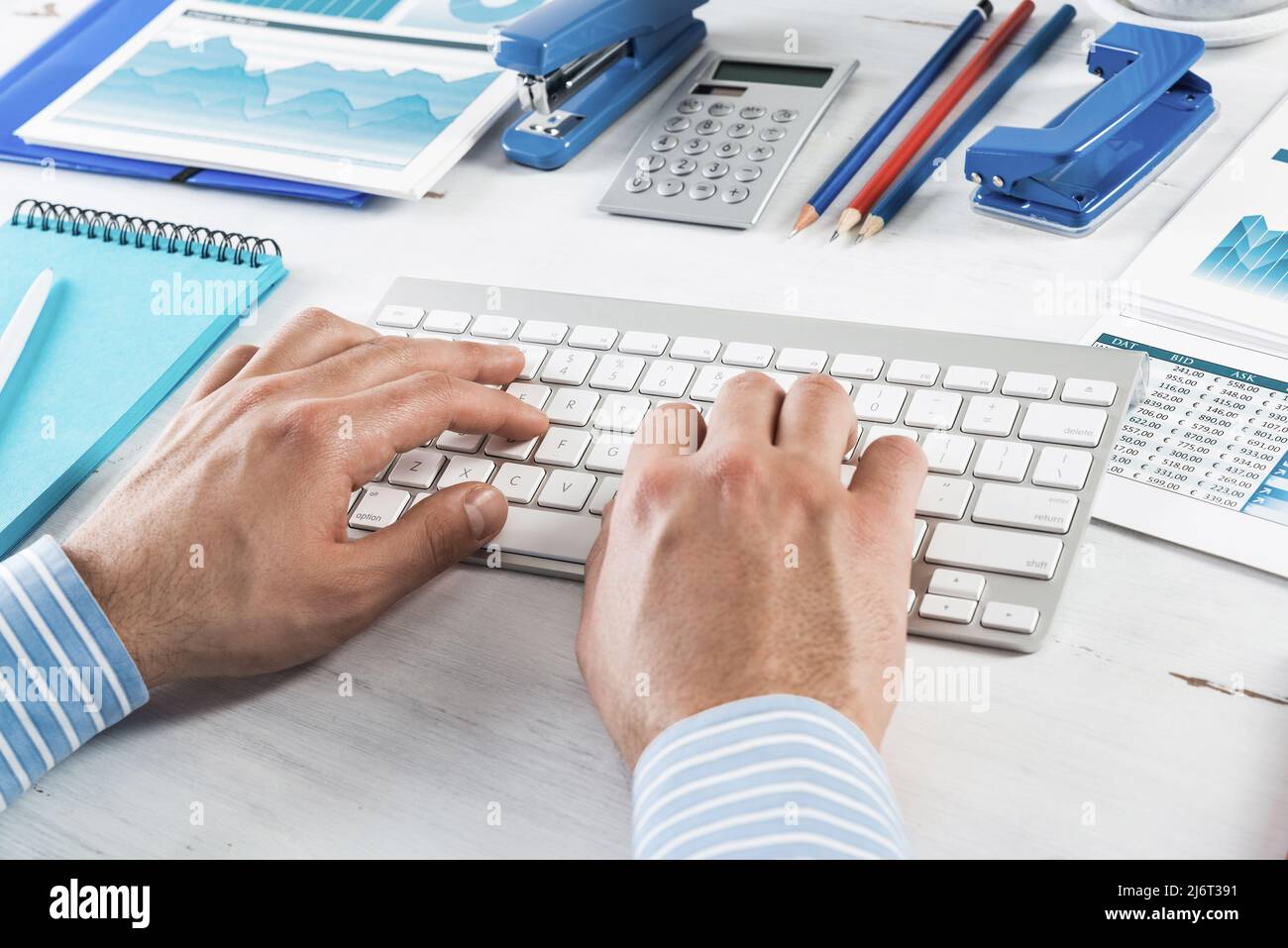 office work at the computer Stock Photo - Alamy
