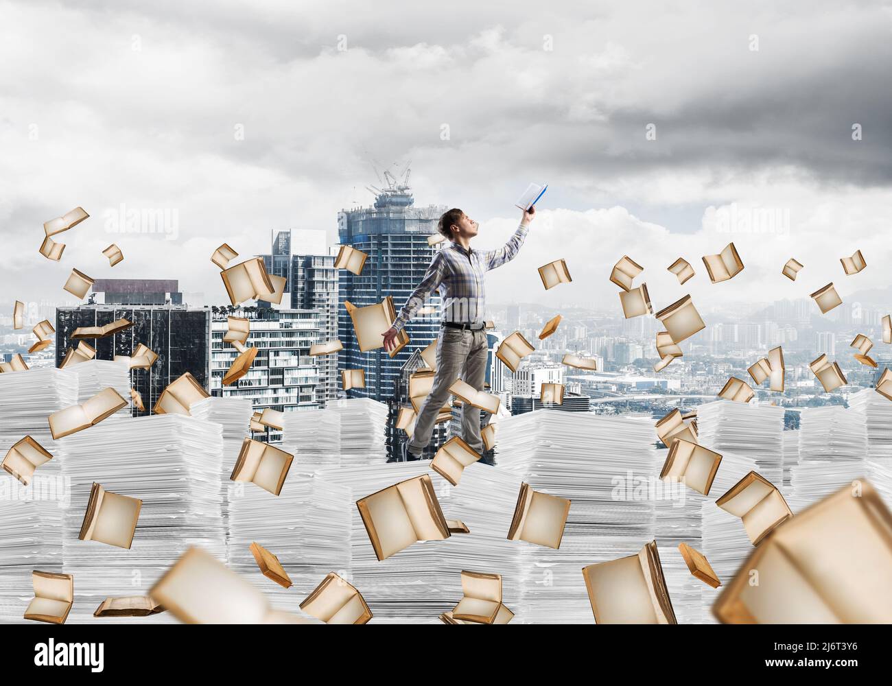 Study hard to become successful businessman Stock Photo - Alamy