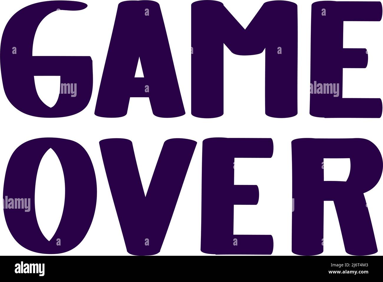 game over lettering Stock Vector Image & Art - Alamy