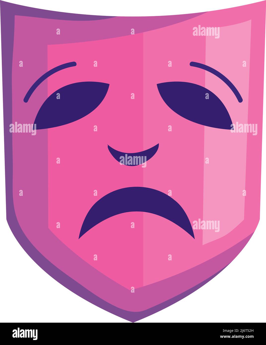 pink sad theater mask Stock Vector Image & Art - Alamy