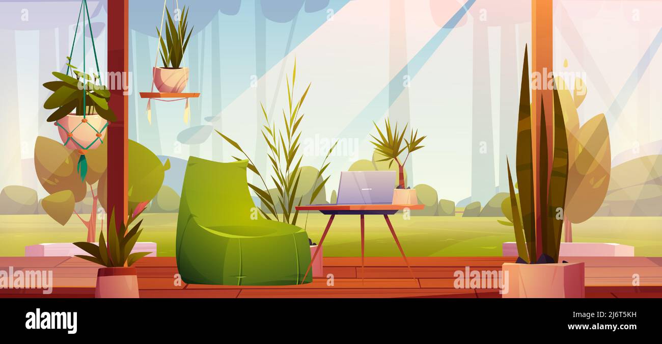 Veranda interior house cozy Stock Vector Images - Alamy